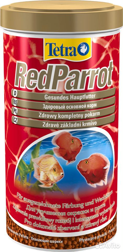 Корм для рыб. Для красных попугаев идеален
