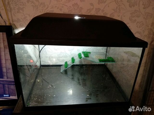 Террариум (черепашник) 60л, фильтр, нагреватель